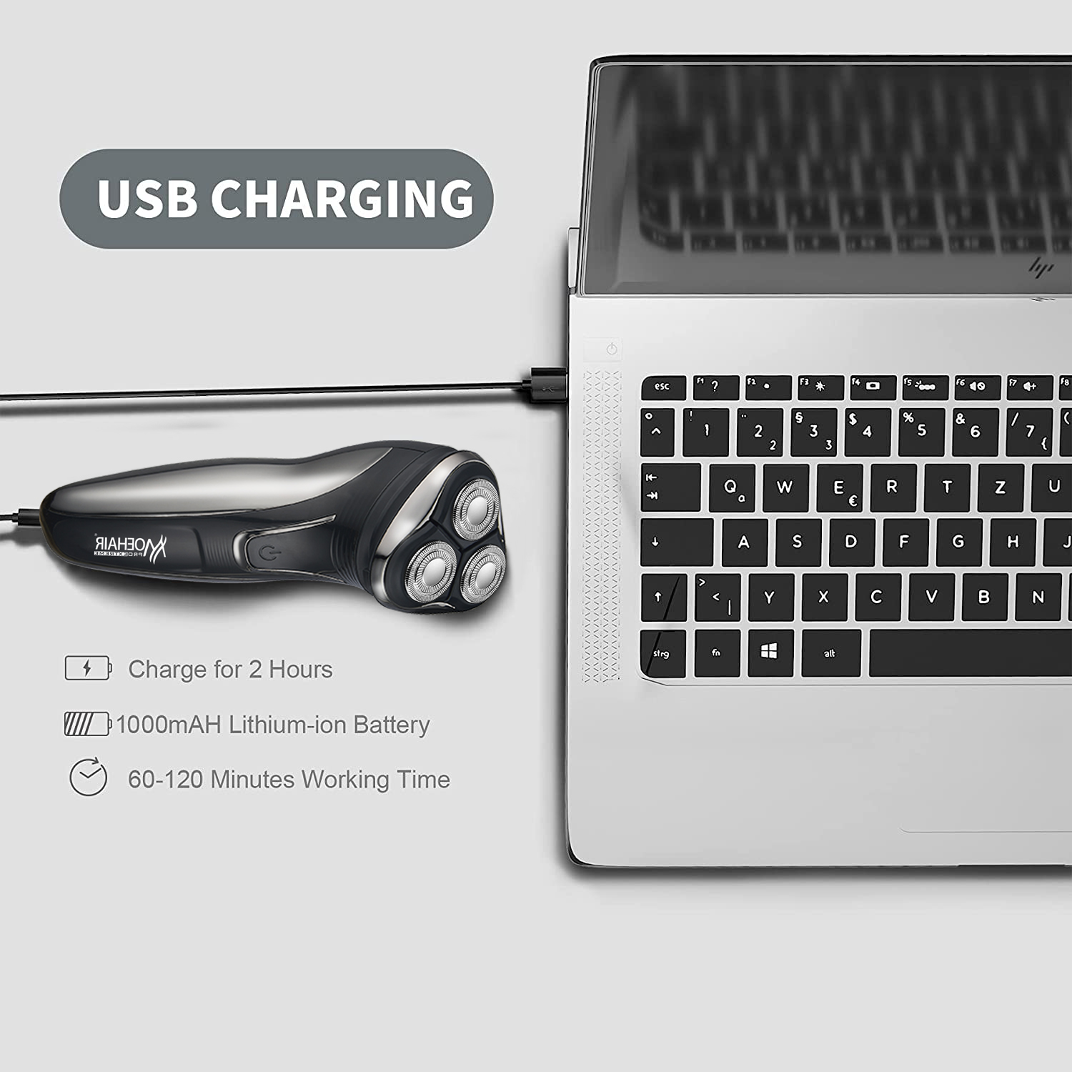 Multi-function electric shaver for men