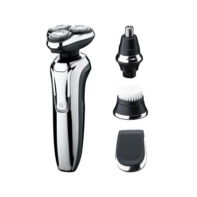 Multifunction triple floating blade electric shaver