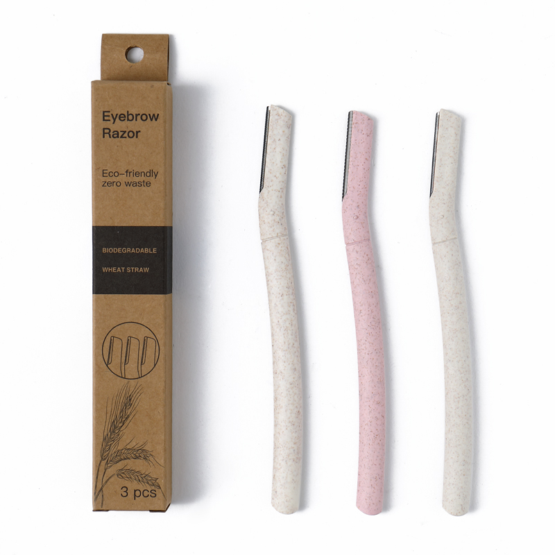 Nature wheat straw biodegradable eyebrow razor